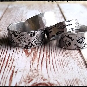 Patterned Cuff Rings • Quote Rings • Customize/personalize | Pattern ...