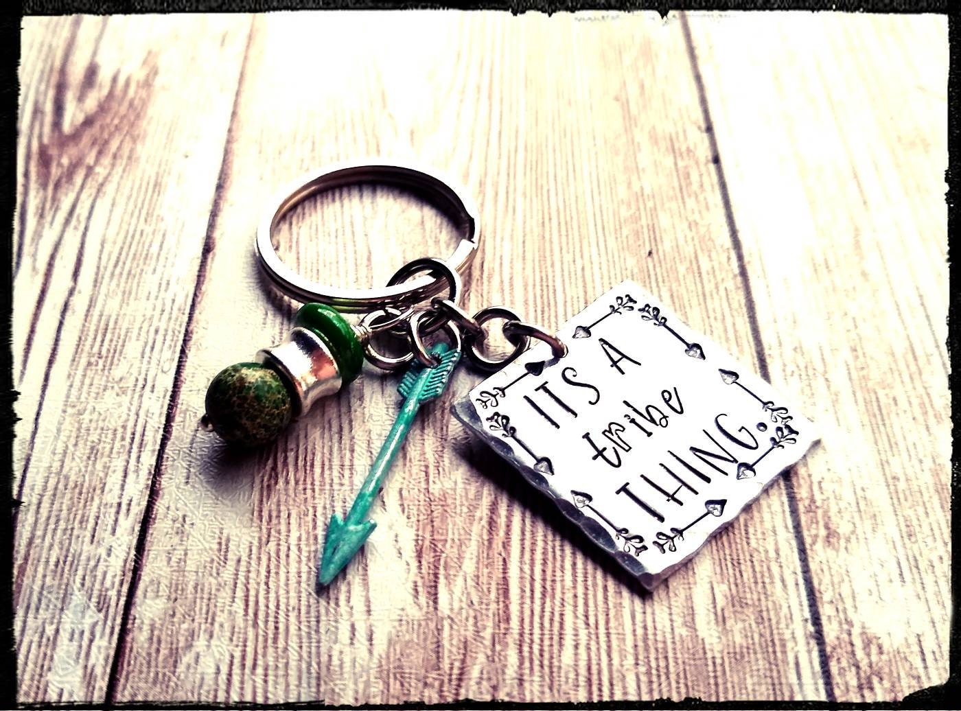 ITS A 'tribe' THING Hand Stamped Keychain/terra - Etsy