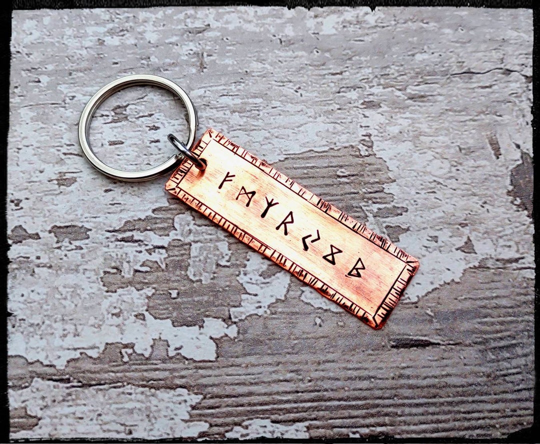 Rune Keychain • Custom Runes • Viking Symbols | Name / Word | Hand ...