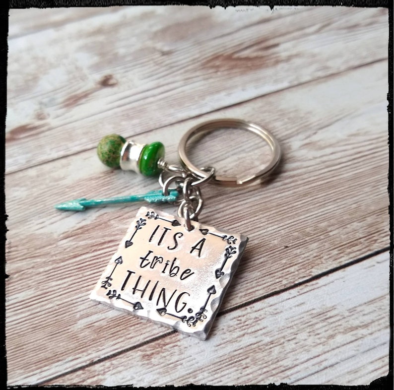 ITS A 'tribe' THING Hand Stamped Keychain/terra - Etsy
