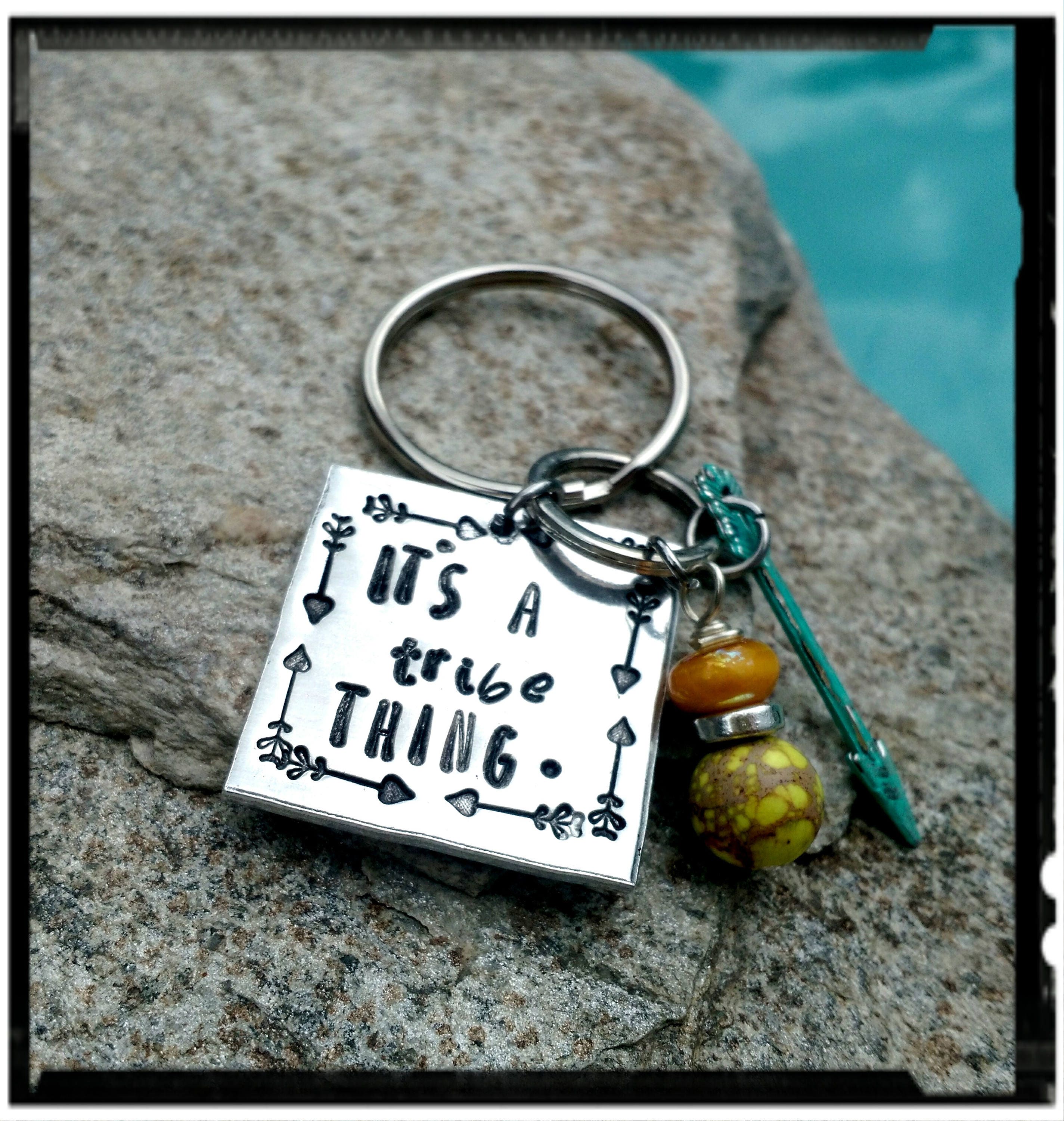 ITS A 'tribe' THING Hand Stamped Keychain/terra - Etsy