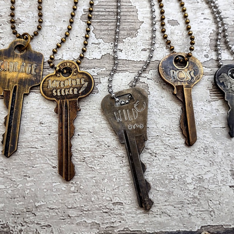 Key Necklace - Etsy