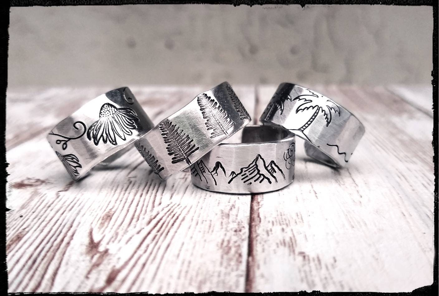 Patterned Cuff Rings • Nature Rings • Customize/personalize | Pattern ...