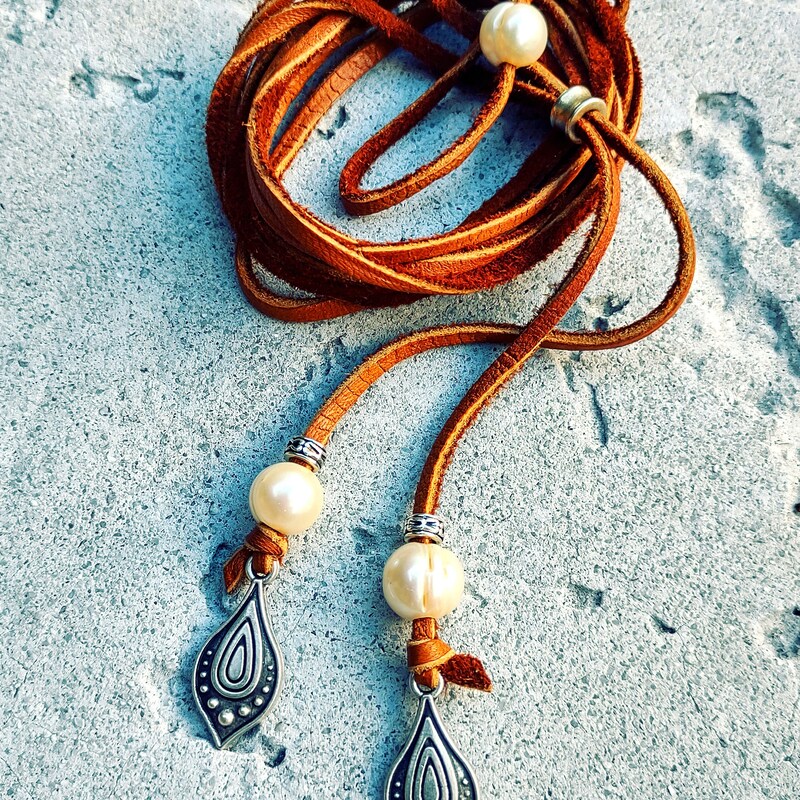 Leather Lariat - Etsy