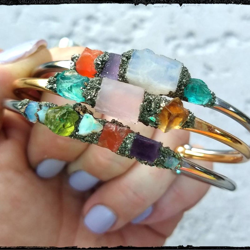 Large Stone Bracelet - Etsy