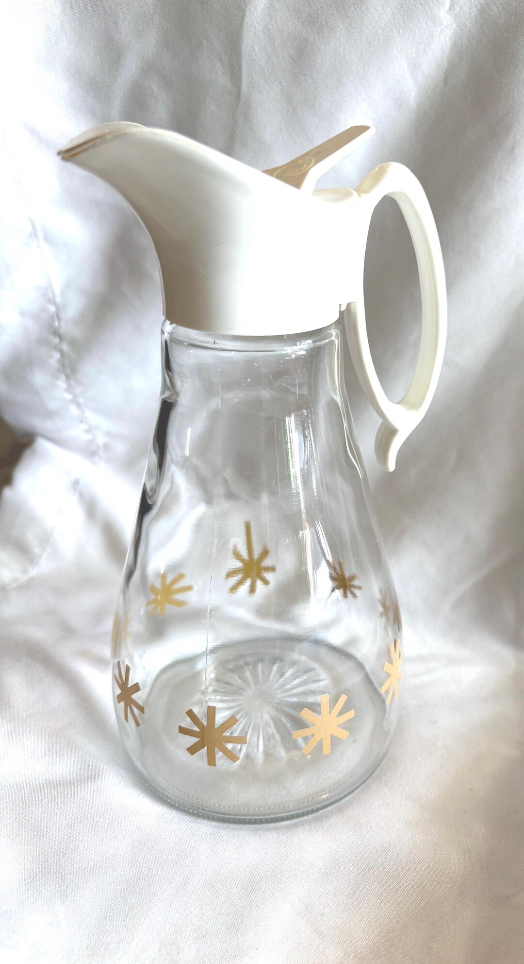 Vintage Log Cabin Glass Syrup Dispenser - Etsy