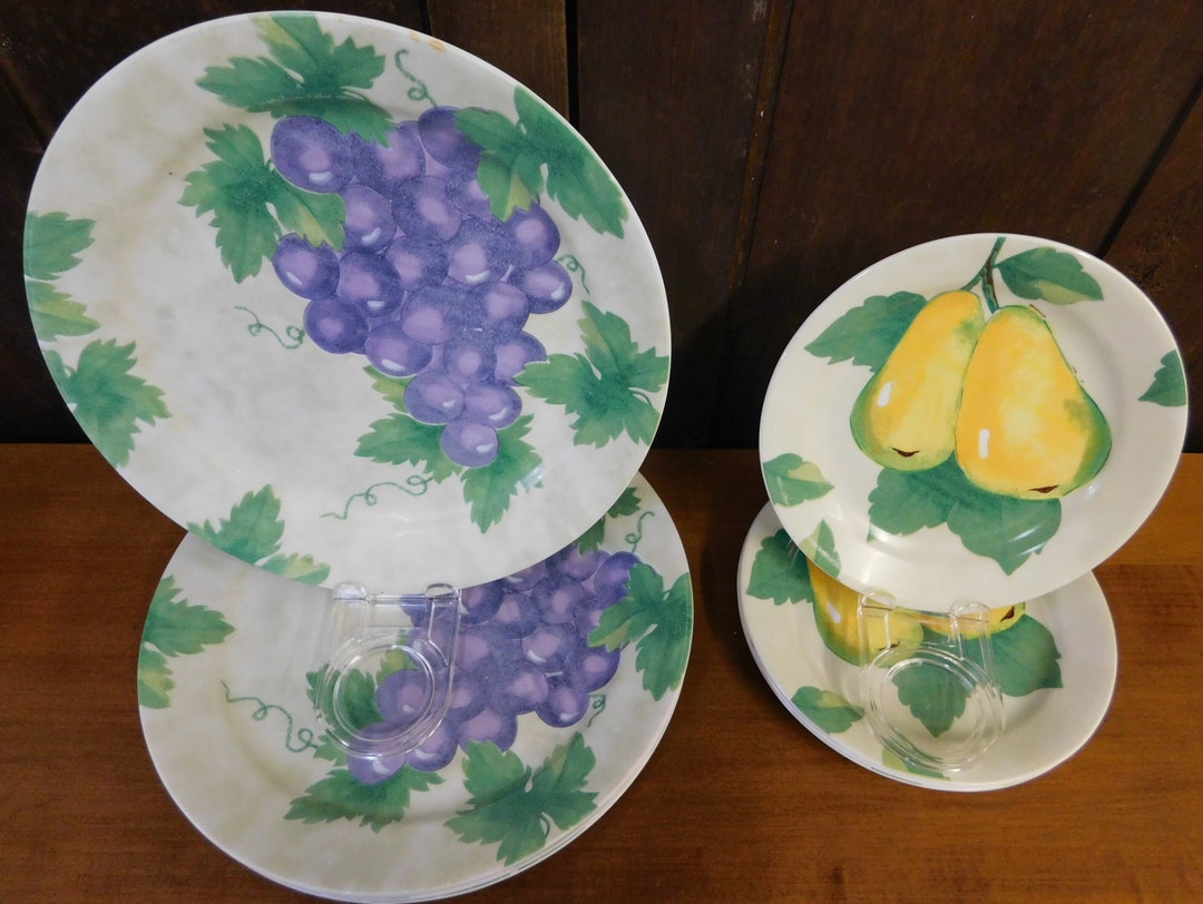Corelle Fruit Al Fresco 10 Piece Combo Dinner Plates and - Etsy