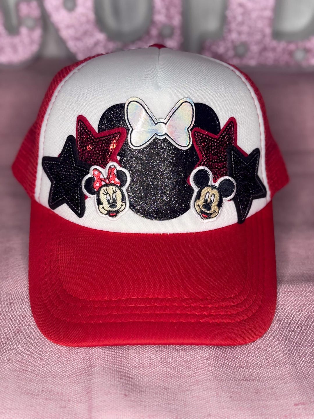 Minnie and Mickey Disney Trucker Hat - Etsy