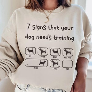 Funny Dog Training Sweatshirt - Unisex Heavy Blend Crewneck, Pet Owner ...