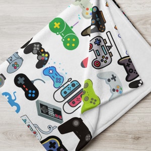 Game Controller Throw Blanket Game Room Décor Gaming Gift Video Game ...