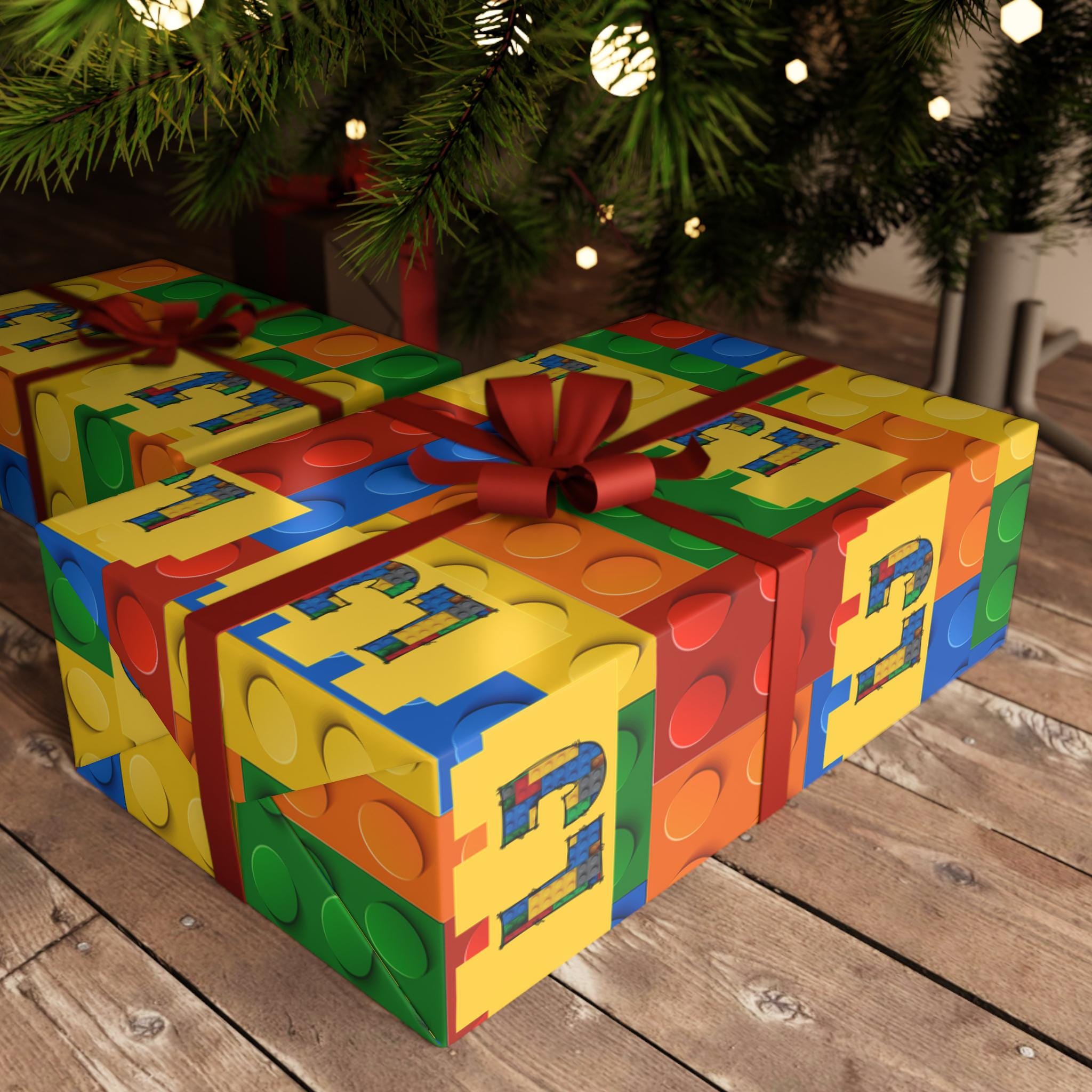 Personalized Building Block Wrapping Paper: Custom Name Gift Wrap - Etsy