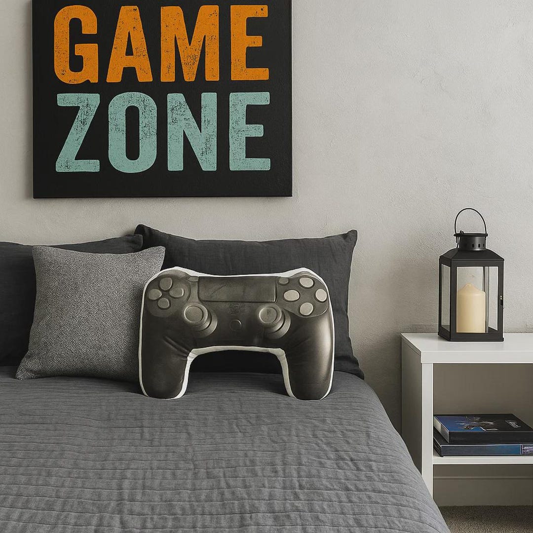 Game Controller Pillow: Plush Gamer Room Decor - Fun Gift - Etsy