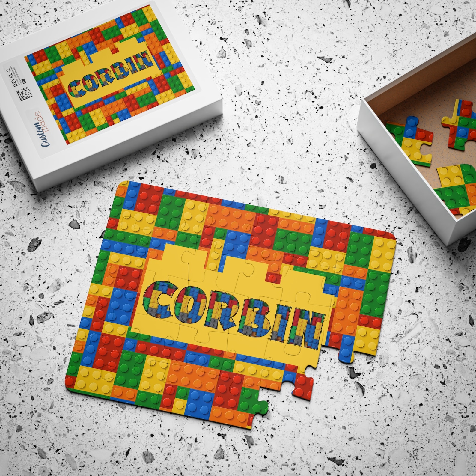 Personalized Building Block Puzzle: Custom Name Gift for Kids - Etsy