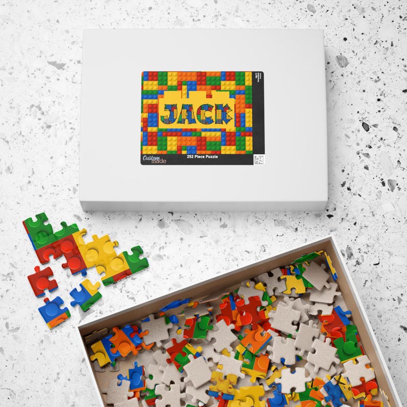 Personalized Building Block Puzzle: Custom Name Gift for Kids - Etsy