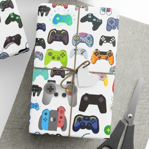 Video Game Wrapping Paper | Gamer Gift Wrap, Controller Print - Etsy