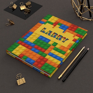 Personalized Building Block Notebook: Kids Hardcover Journal - Etsy