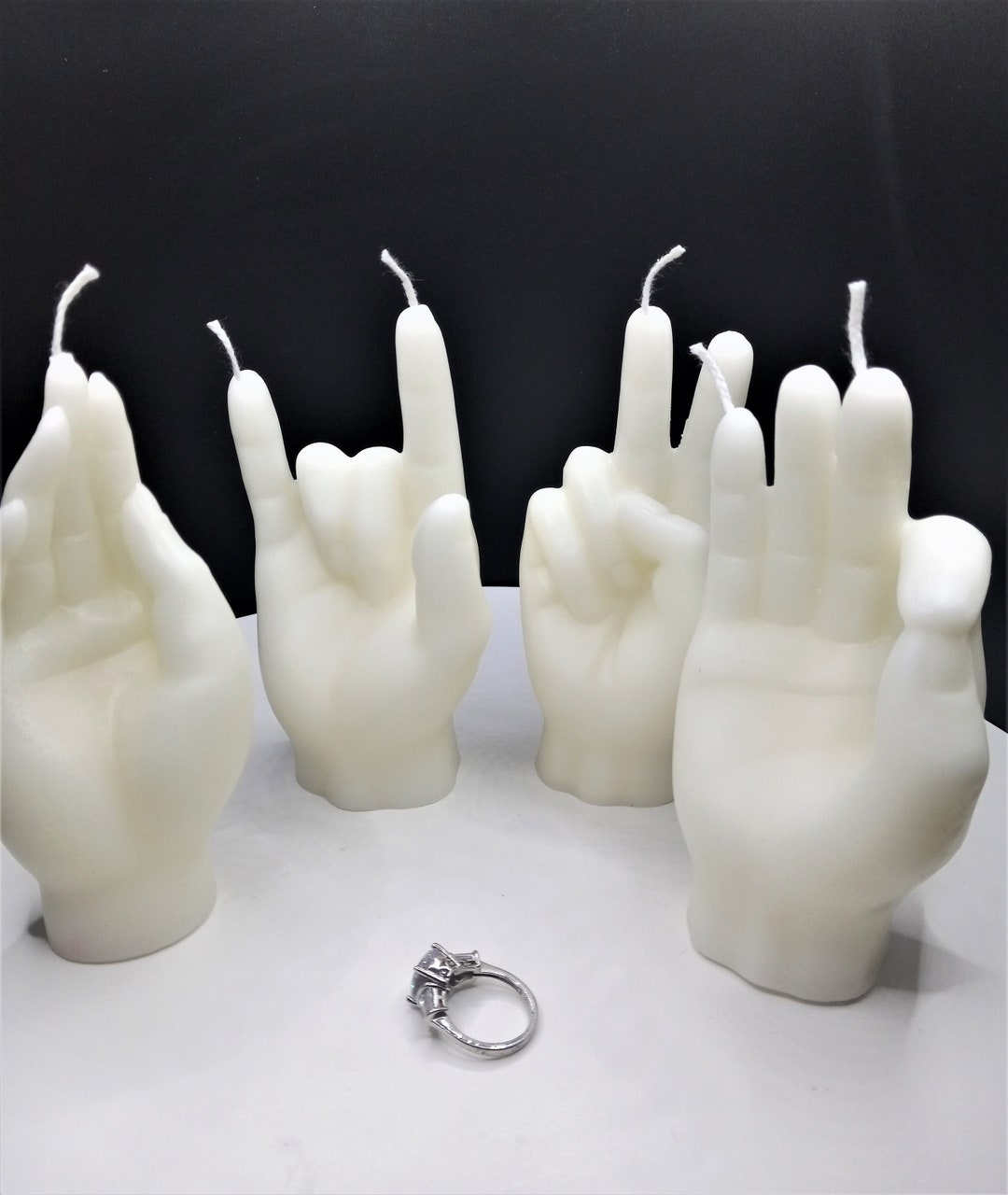 Hand Symbol Candles 3D Hand Candles Hand Gesture Candles Realistic Hand ...