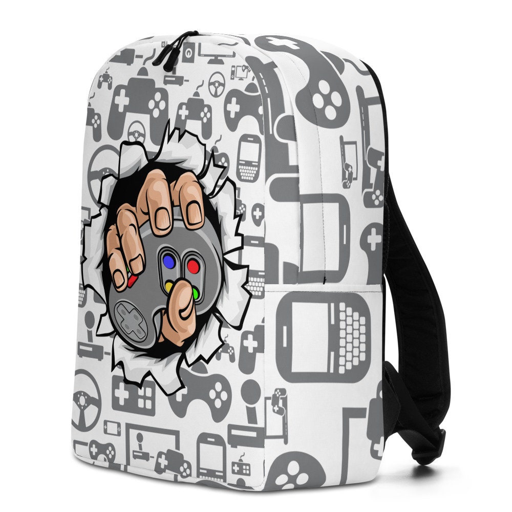 Gamer Minimalist Backpack Gift to Gamer Gaming Bag School | Etsy