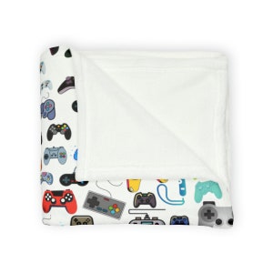 Game Controller Throw Blanket Game Room Décor Gaming Gift Video Game ...
