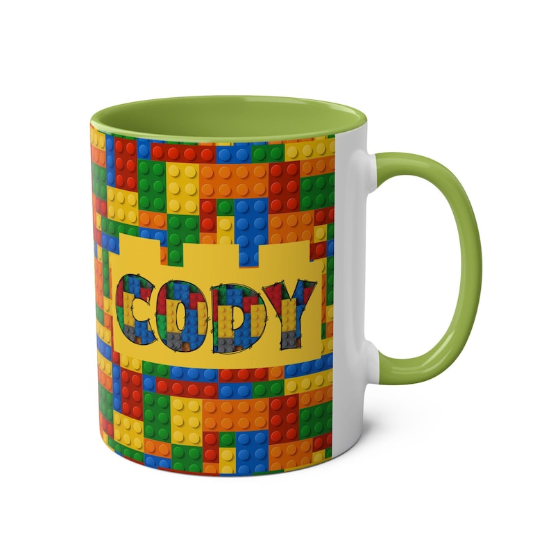 Personalized Building Block Mug: Custom Name Gift for Kids - Etsy