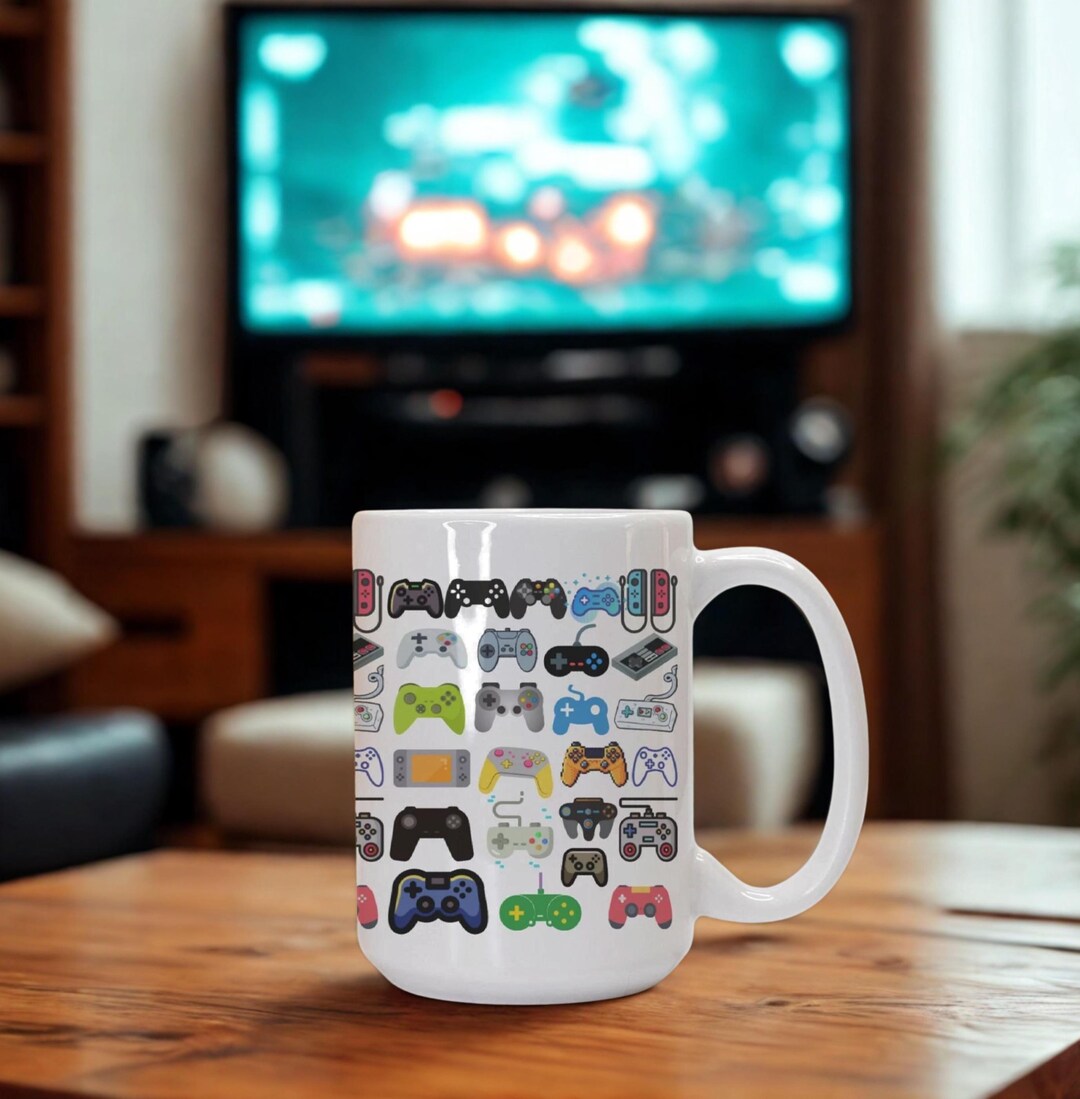 Game Controller Mug: Gamer Gift, Video Game Home Decor - Etsy