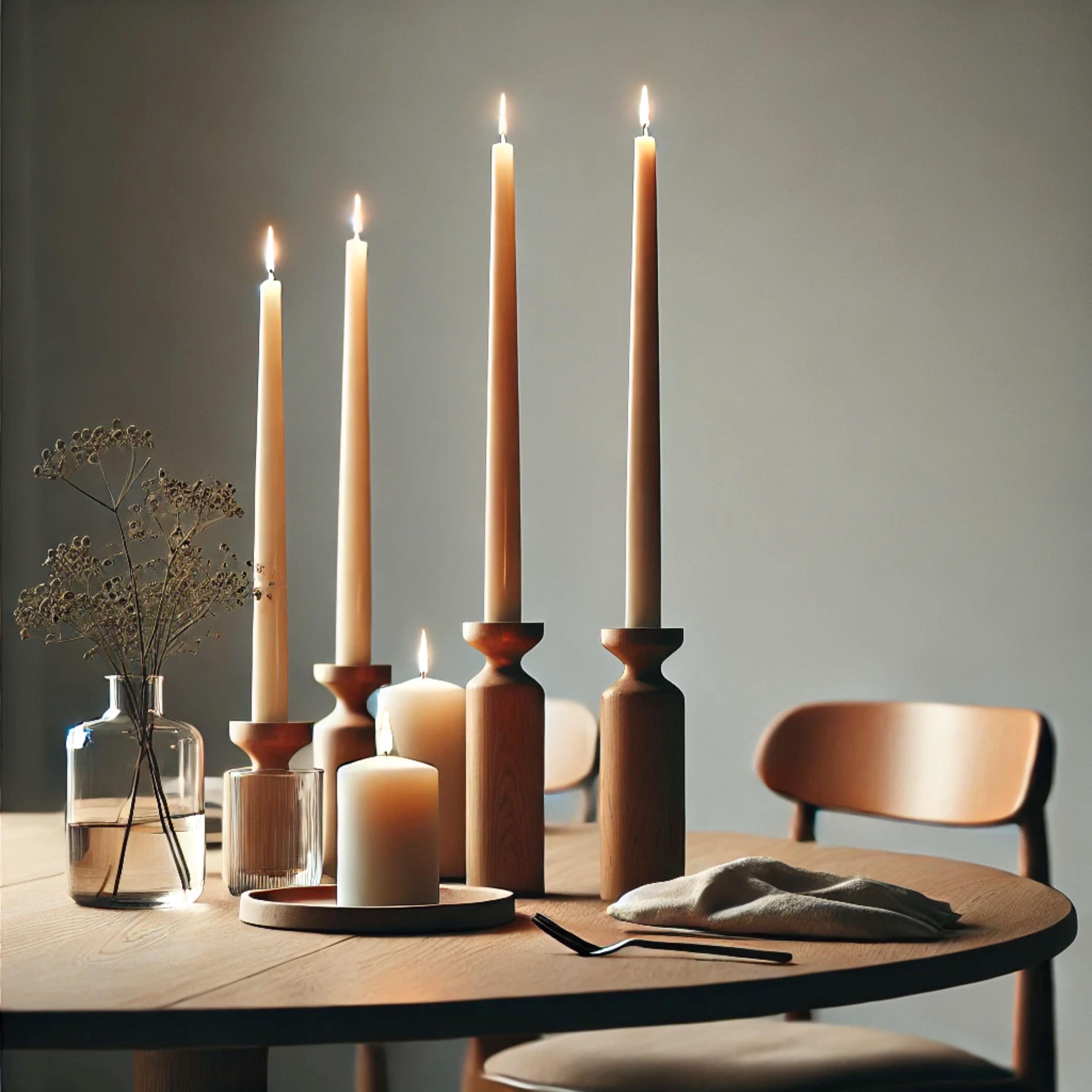 10 Inch Taper Candles: Unscented Dinner Candlesticks - 10 Pack - Etsy