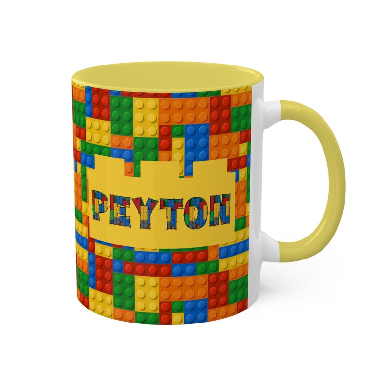 Personalized Building Block Mug: Custom Name Gift for Kids - Etsy
