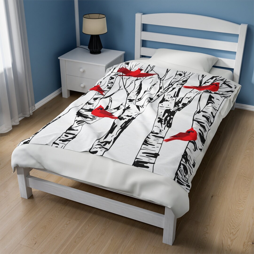 Cardinal Throw Blanket Couch Throw Decorative Bedroom Home Decor Gift ...