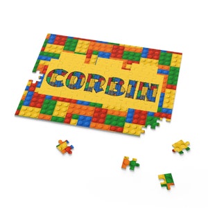 Personalized Building Block Puzzle, Custom Name Gift for Kids - Etsy