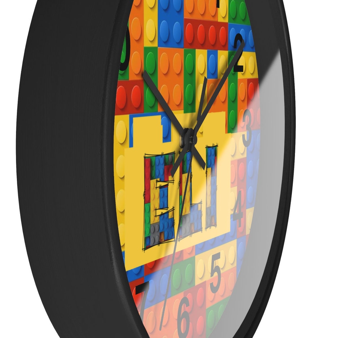 Personalized Building Block Wall Clock: Kids Room Decor - Etsy
