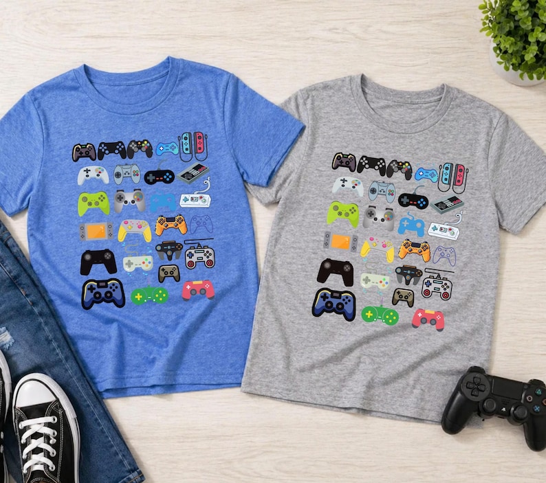 Youth Gamer T-shirt: Video Game Controller Graphic Tee - Etsy