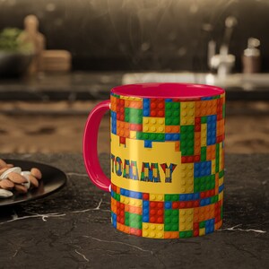 Personalized Building Block Mug: Custom Name Colorful Kids Cup - Etsy