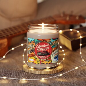 Classic Cars Candle Gift for Him Manly Candles Garage Man Gift for ...
