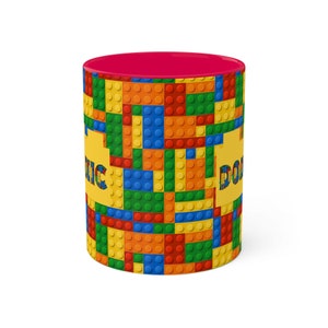 Personalized Building Block Mug: Custom Name Colorful Kids Cup - Etsy