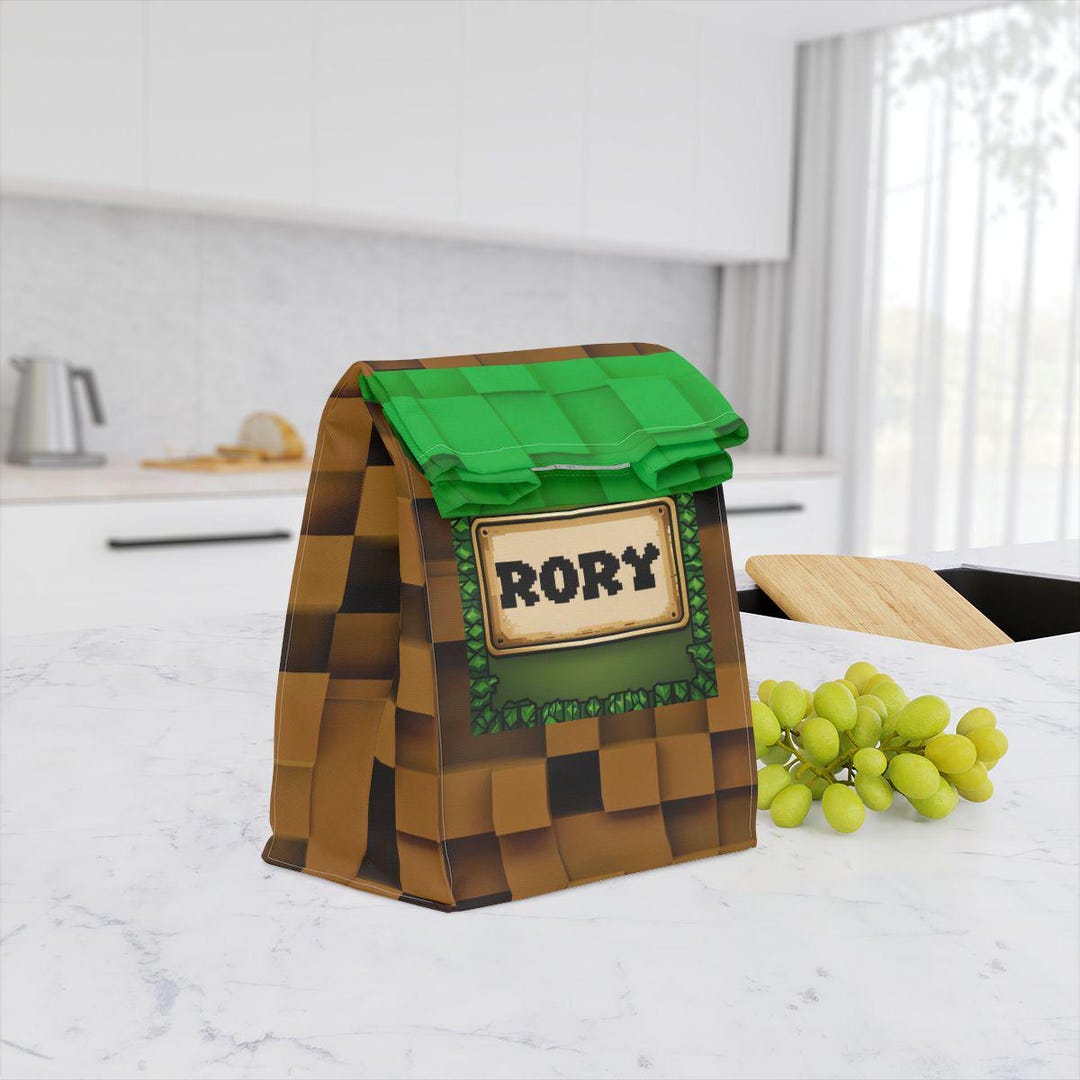 Game Lunch Bag Custom Lunch Bag Gamer Custom Name Insulated Gaming Gift ...