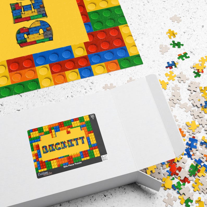 Personalized Building Block Puzzle: Custom Name Gift for Kids - Etsy