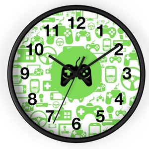 Video Game Controller Wall Clock: Gamer Room Decor - Etsy