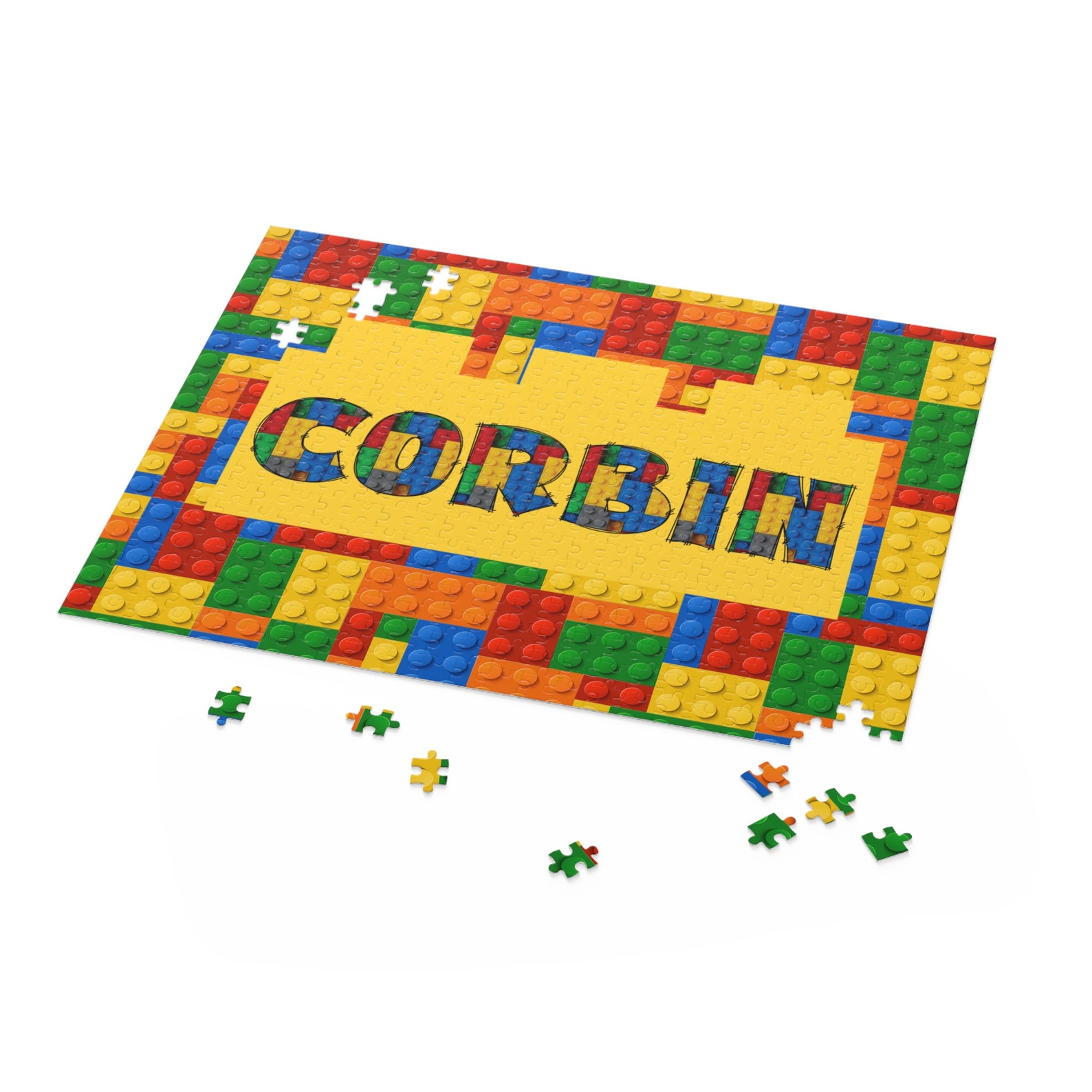 Personalized Building Block Puzzle: Custom Name Gift for Kids - Etsy