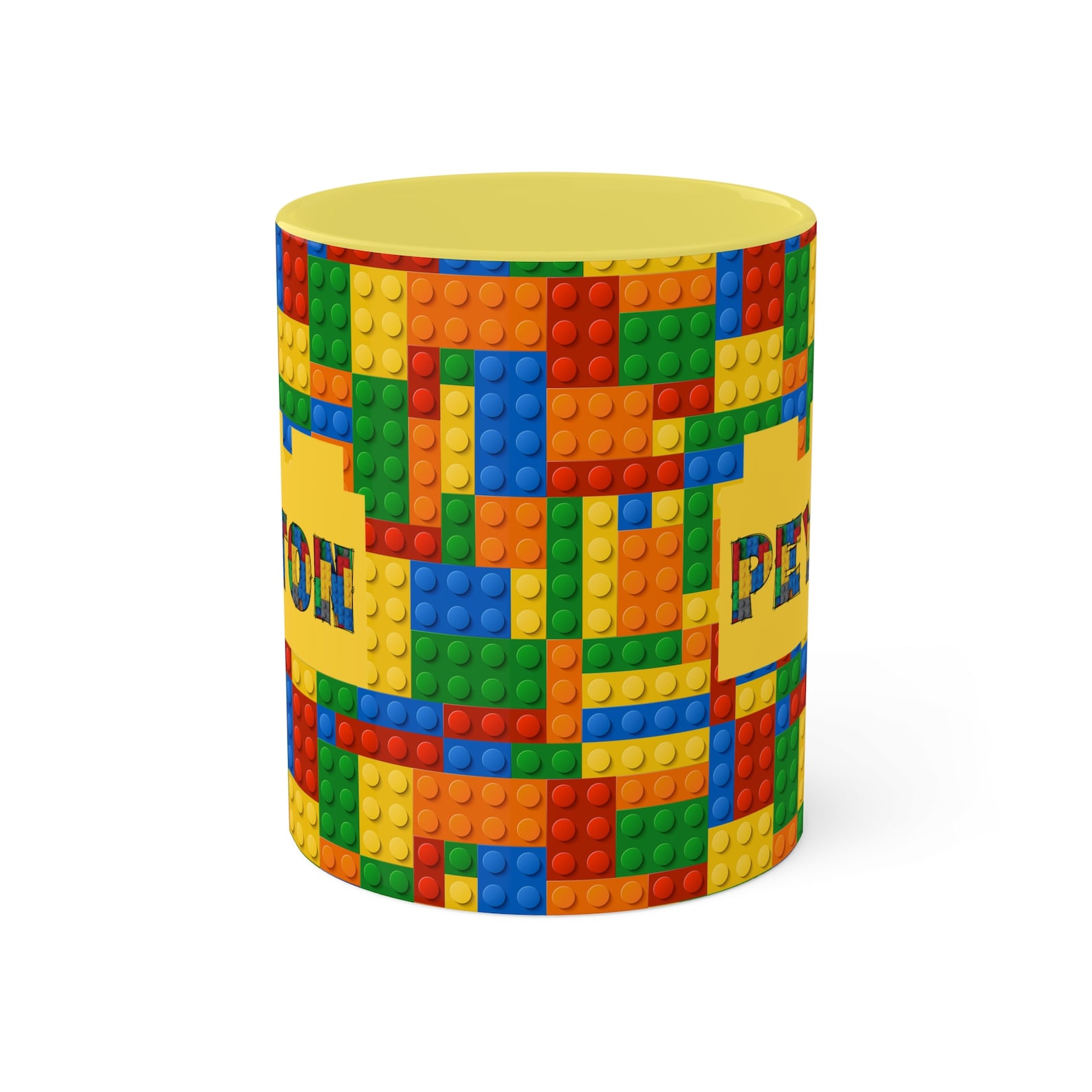 Personalized Building Block Mug: Custom Name Gift for Kids - Etsy