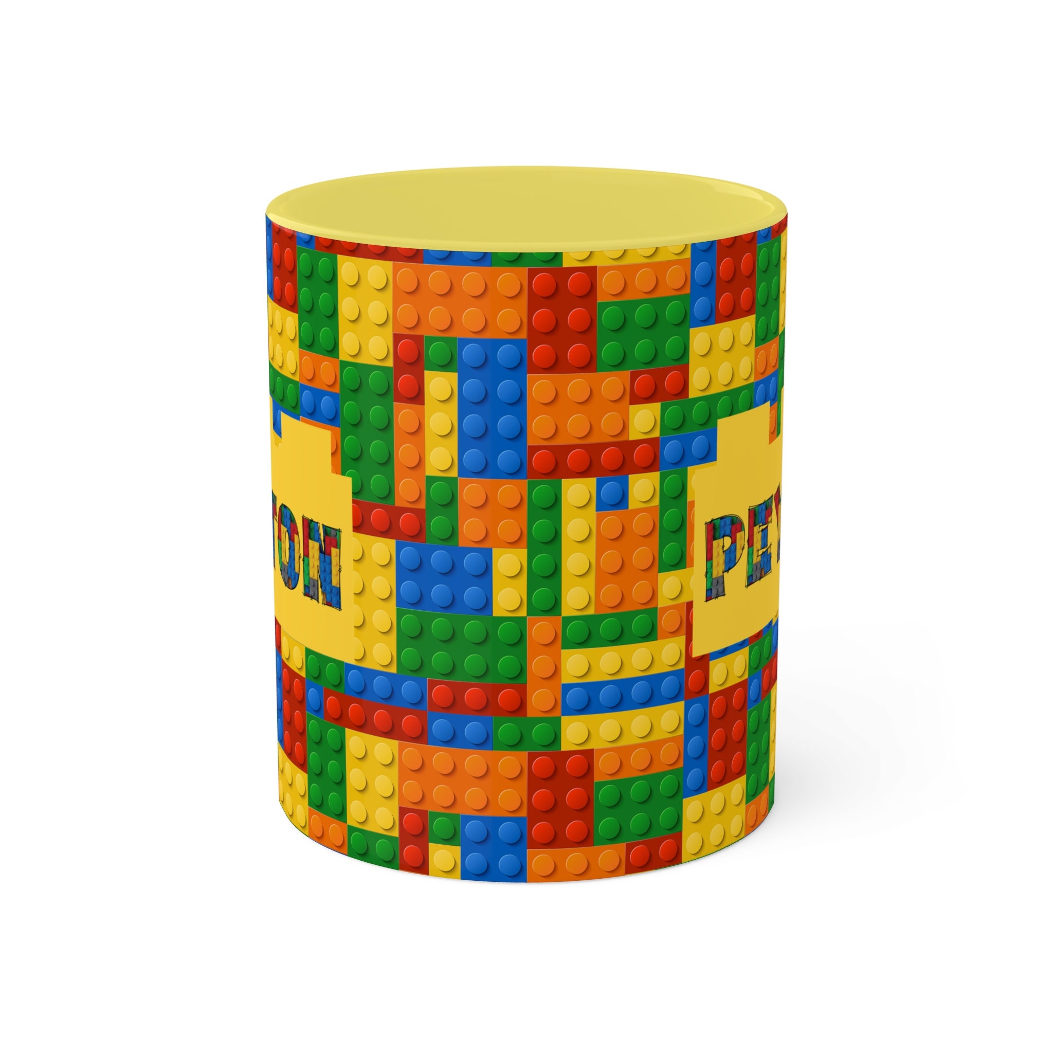 Personalized Building Block Mug: Custom Name Gift for Kids - Etsy