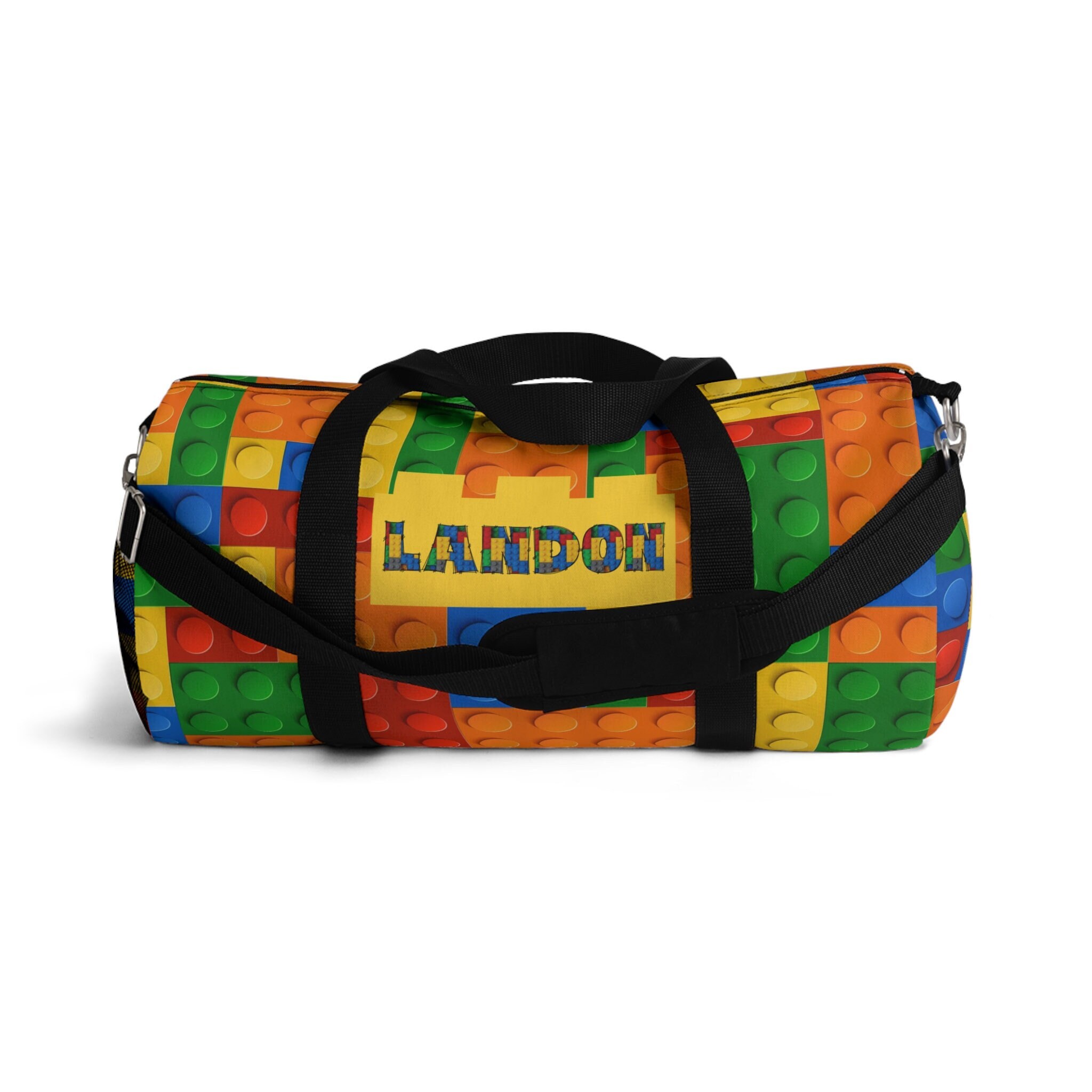 Personalized Building Block Duffel Bag: Oxford Canvas Travel Sack - Etsy