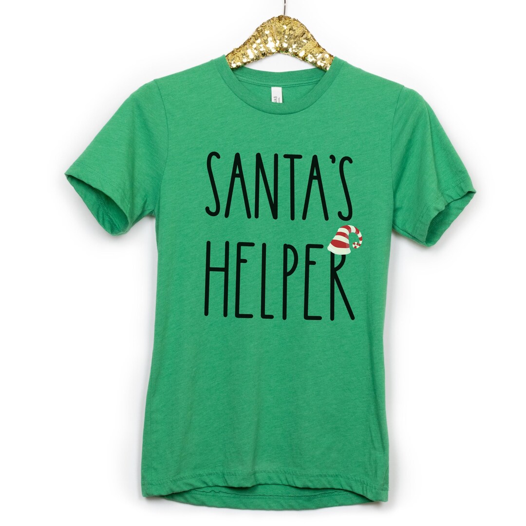 Santas Helper Matching Christmas Shirts Helper Elves Elf Group Tshirts ...