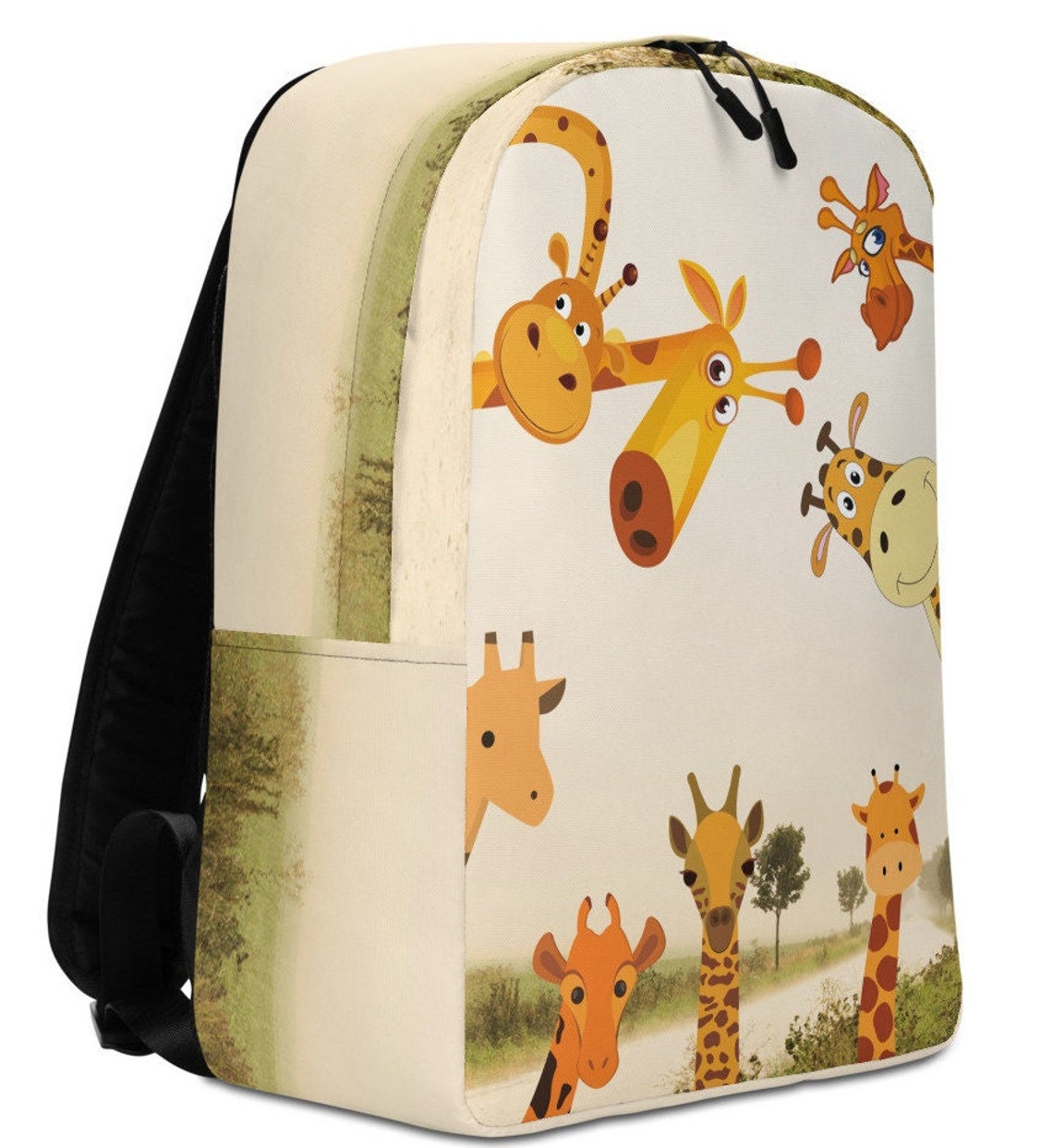 Giraffe Backpack Giraffes Kids Book Bag Safari Animal Print - Etsy