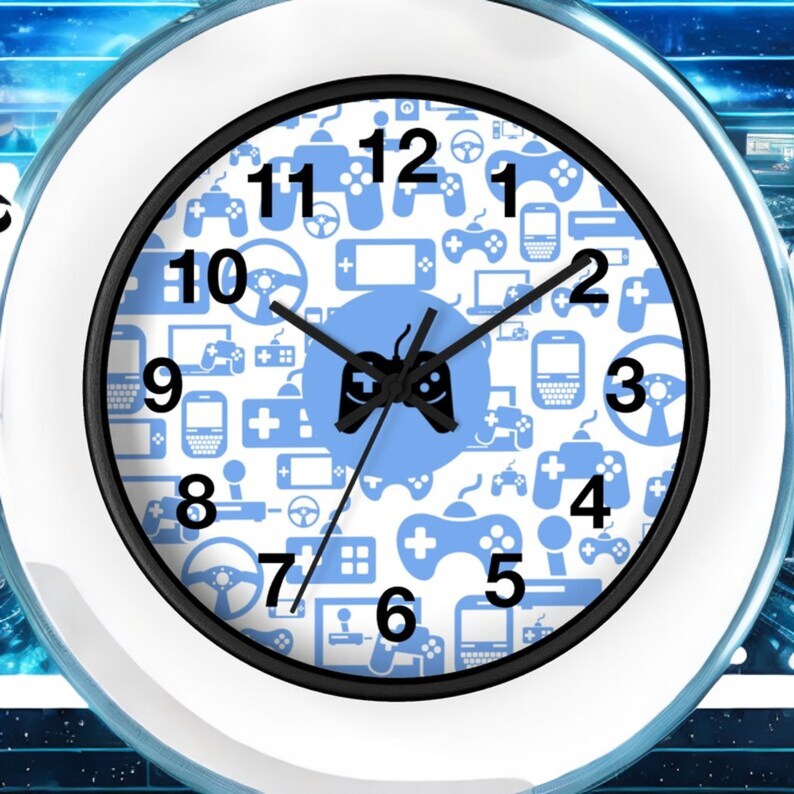 Game Controller Wall Clock, Gamer Room Decor - Etsy