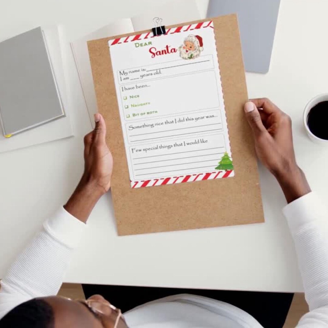 Dear Santa PRINTABLE Coloring Page Print at Home Kids Dear Santa Night ...