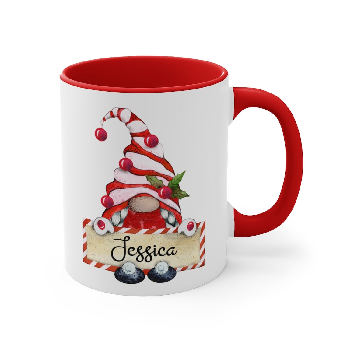 Personalized Christmas Gnome Mug Holiday Gnome Scandinavian - Etsy
