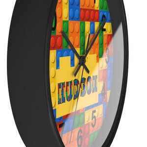 Personalized Building Block Wall Clock: Kids Room Decor - Etsy