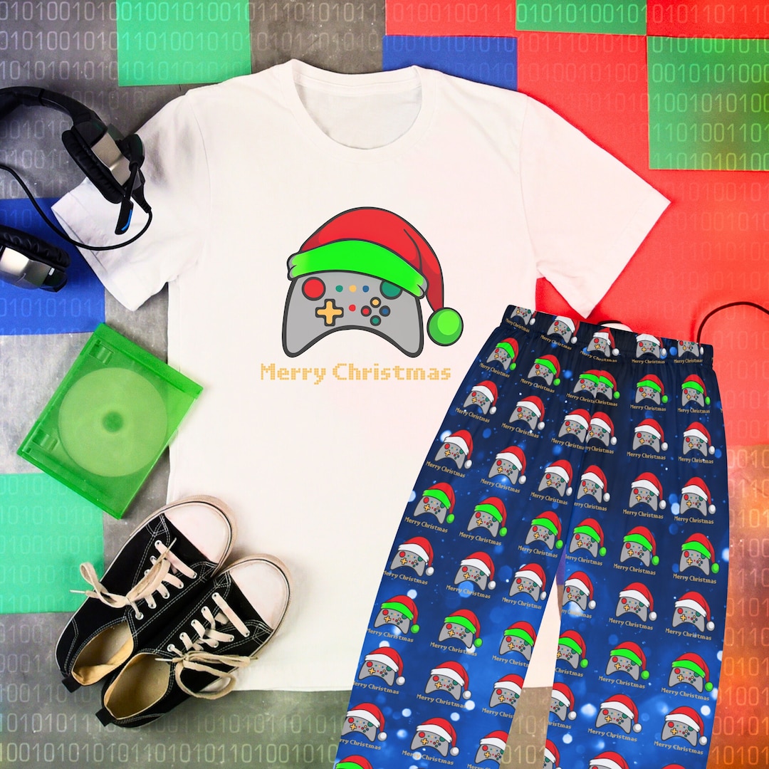 Christmas Game Controller Bottoms Pants Video Game Bottoms Gift for Him ...