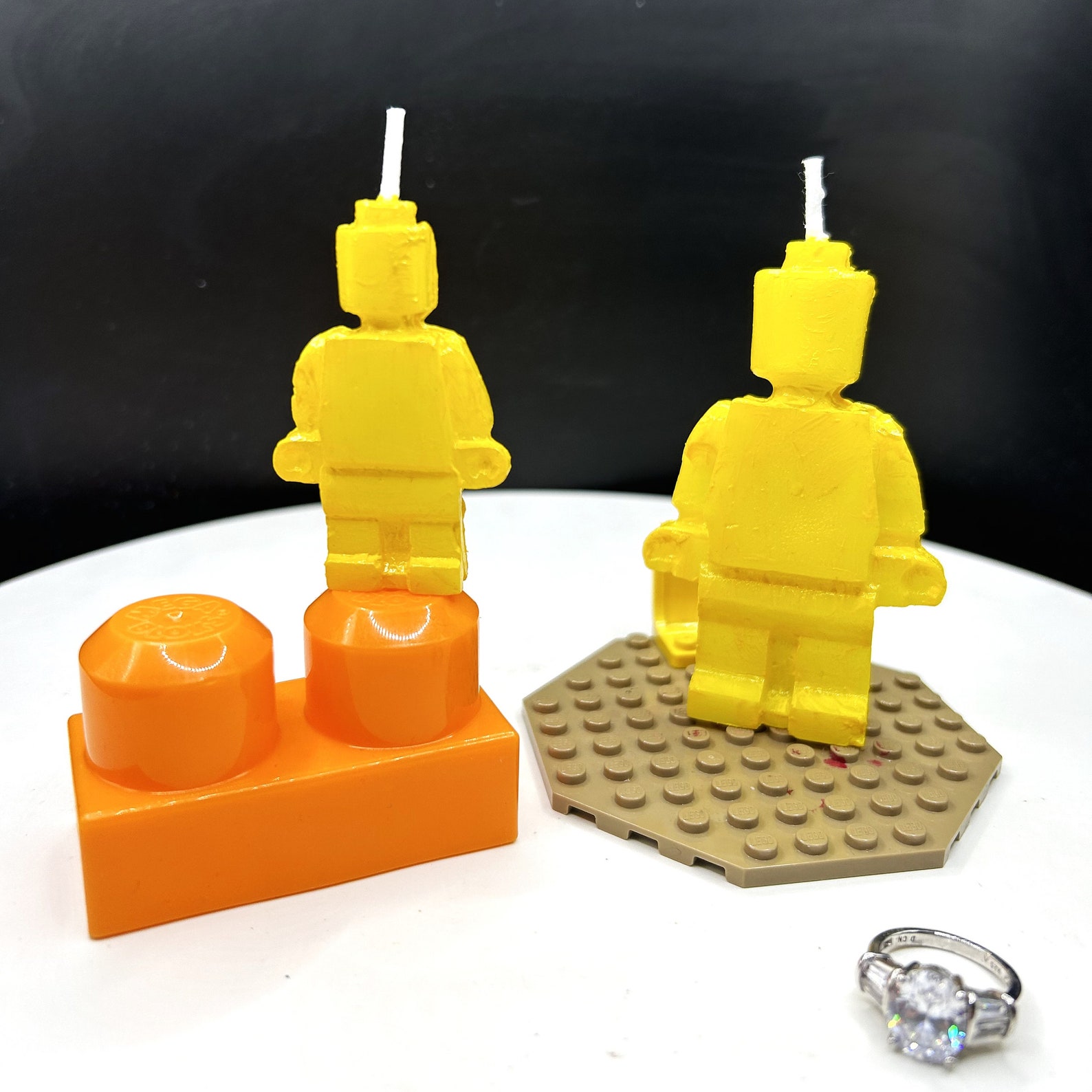 Building Block Candles Boys Birthday Candles Builder Blocks Theme Robot ...
