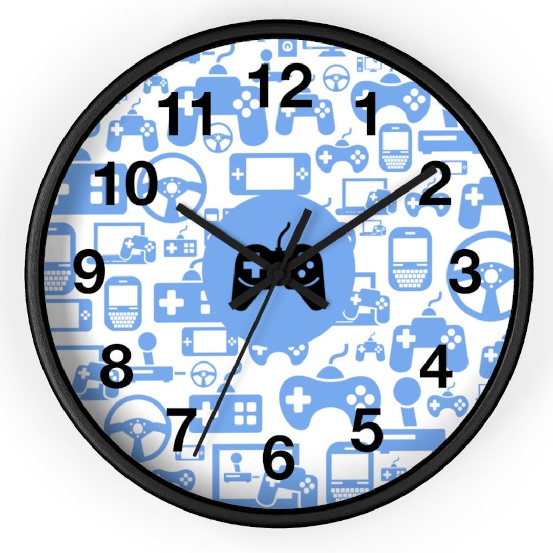 Game Controller Wall Clock, Gamer Room Decor - Etsy